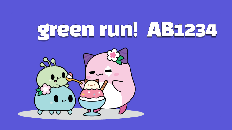 green run! AB1234: MapleStory Worlds