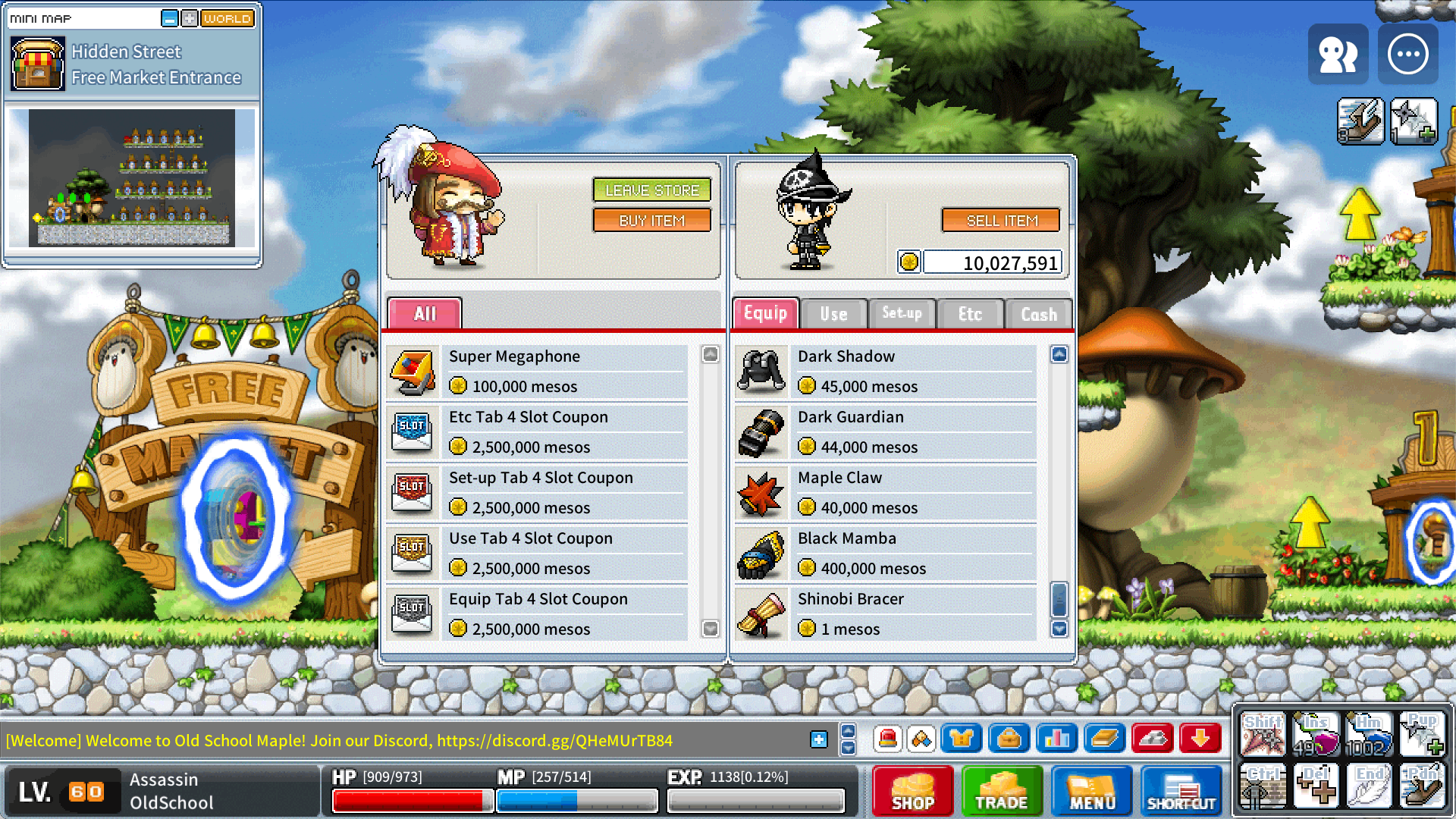 Old School Maple: MapleStory Worlds